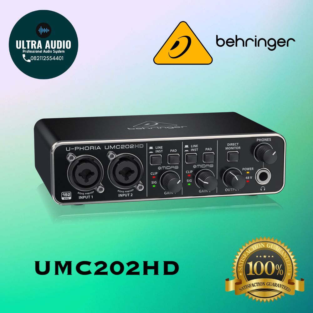 Jual Behringer UMC202HD / UMC 202 HD Soundcard with MIDAS Preamp ...
