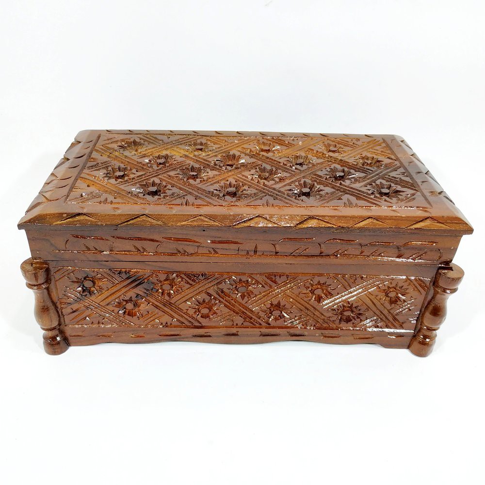 Jual Kotak Box Kayu Jati Ukiran Pahat Tempat Penyimpanan Perhiasan ...