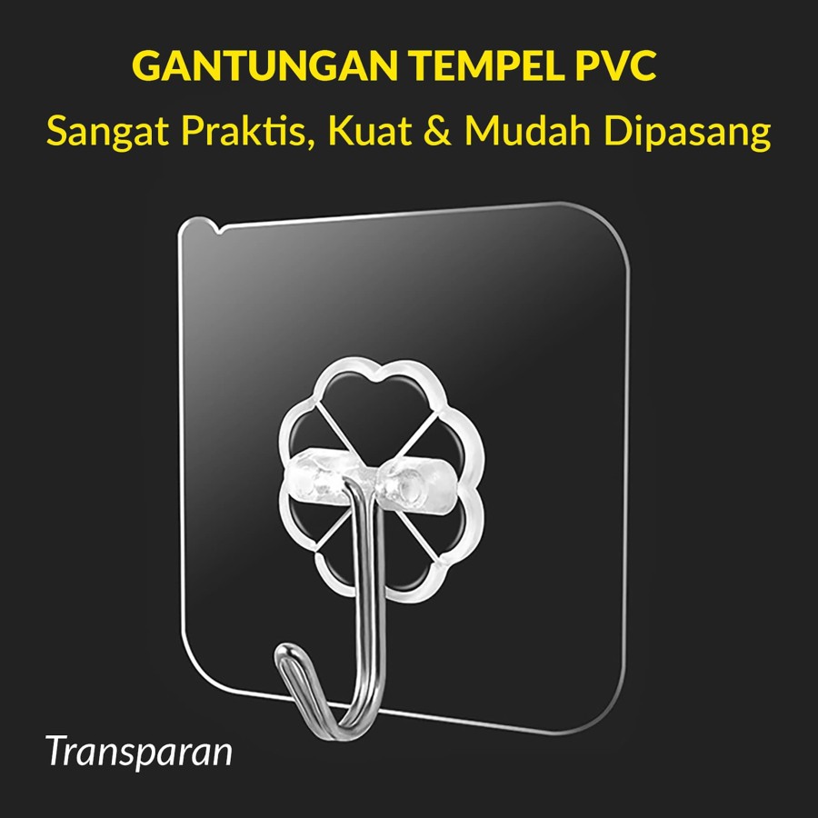 Jual TEMPELAN MAGIC HOOK TEMPEL AJAIB KAIT TEMPEL KAMAR MANDI / TEMPEL ...