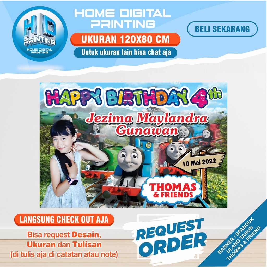 Jual BANNER / SPANDUK / ULANG TAHUN / THOMAS & FRIEND | Shopee Indonesia