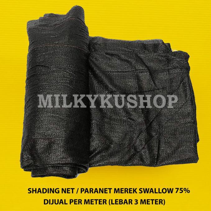 Jual PARANET 75% PER 1 METER SHADING NET JARING ATAP HITAM | Shopee ...
