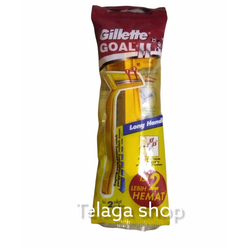 Jual Gillette Goal II Pisau Cukur Ganda Long Handle Isi 2pcs | Shopee ...