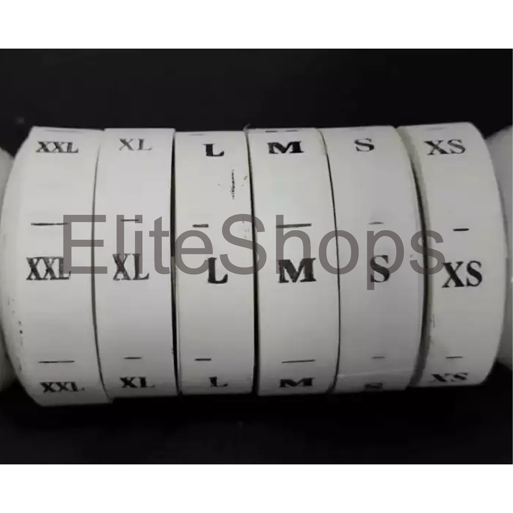 Jual Pita Label Size Sablon 1 roll = 300pcs / 25 lusin, huruf sablon ...
