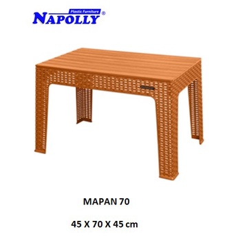 Jual Meja Plastik Motif Rotan (MAPAN Napolly) | Shopee Indonesia