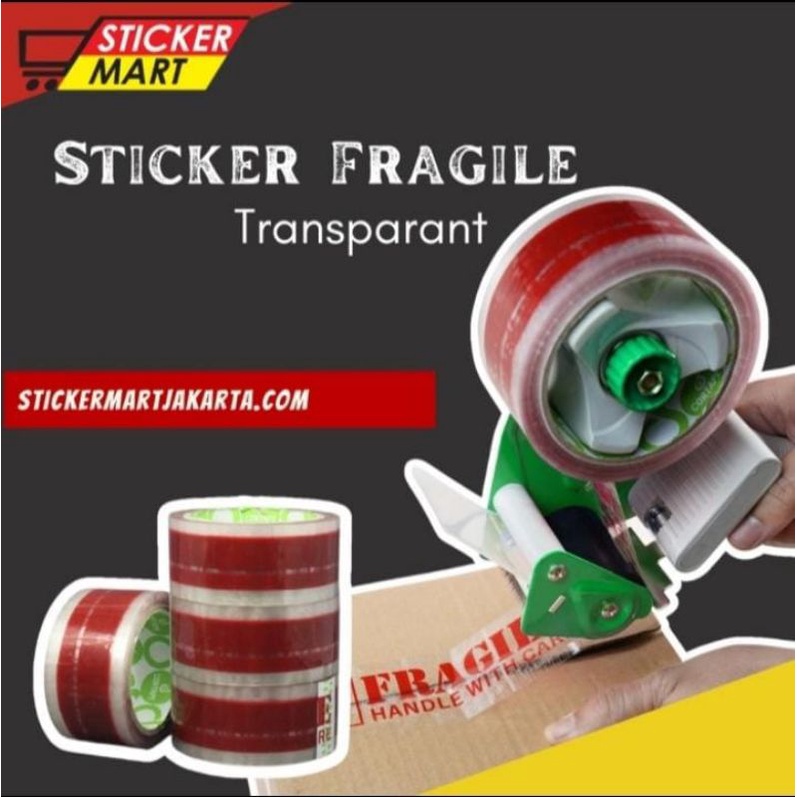 Jual Sticker Lakban Fragile Transparant Packing Barang Jgn dibanting ...