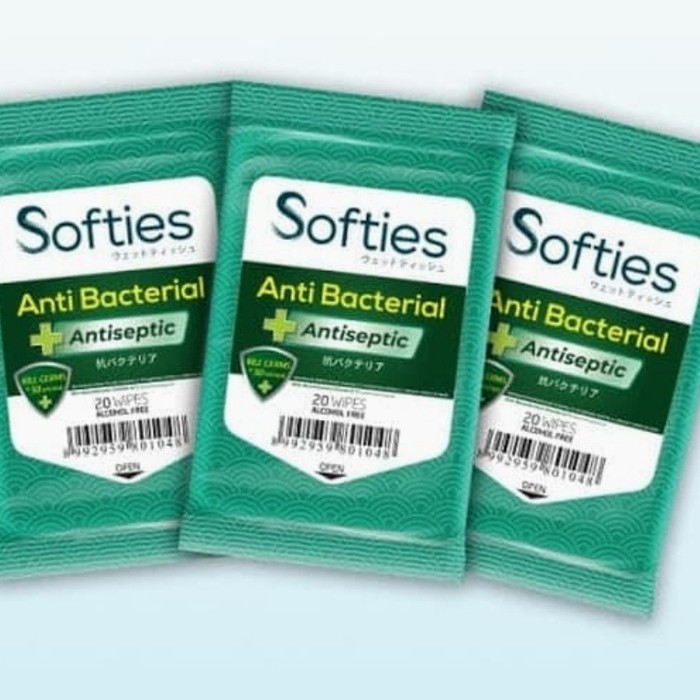 Jual Softies Tissue basah antiseptic isi 20 lembar/pack | Shopee Indonesia