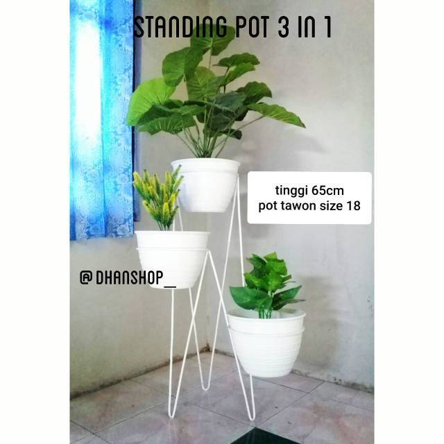 Jual rak bunga 3in1 / STANDING POT / RAK BUNGA | Shopee Indonesia