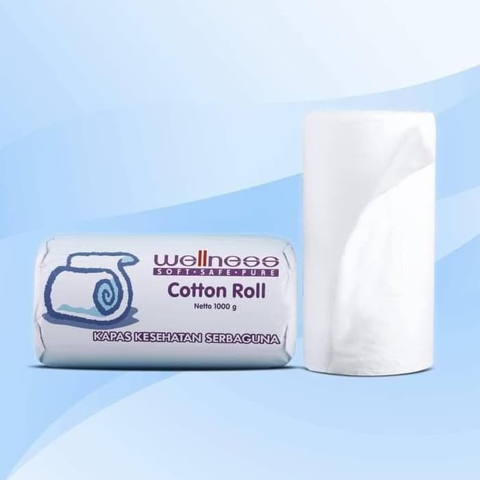 Jual Wellness Cotton Roll 1000gr Kapas Gulung Kapas Putih Pembalut ...