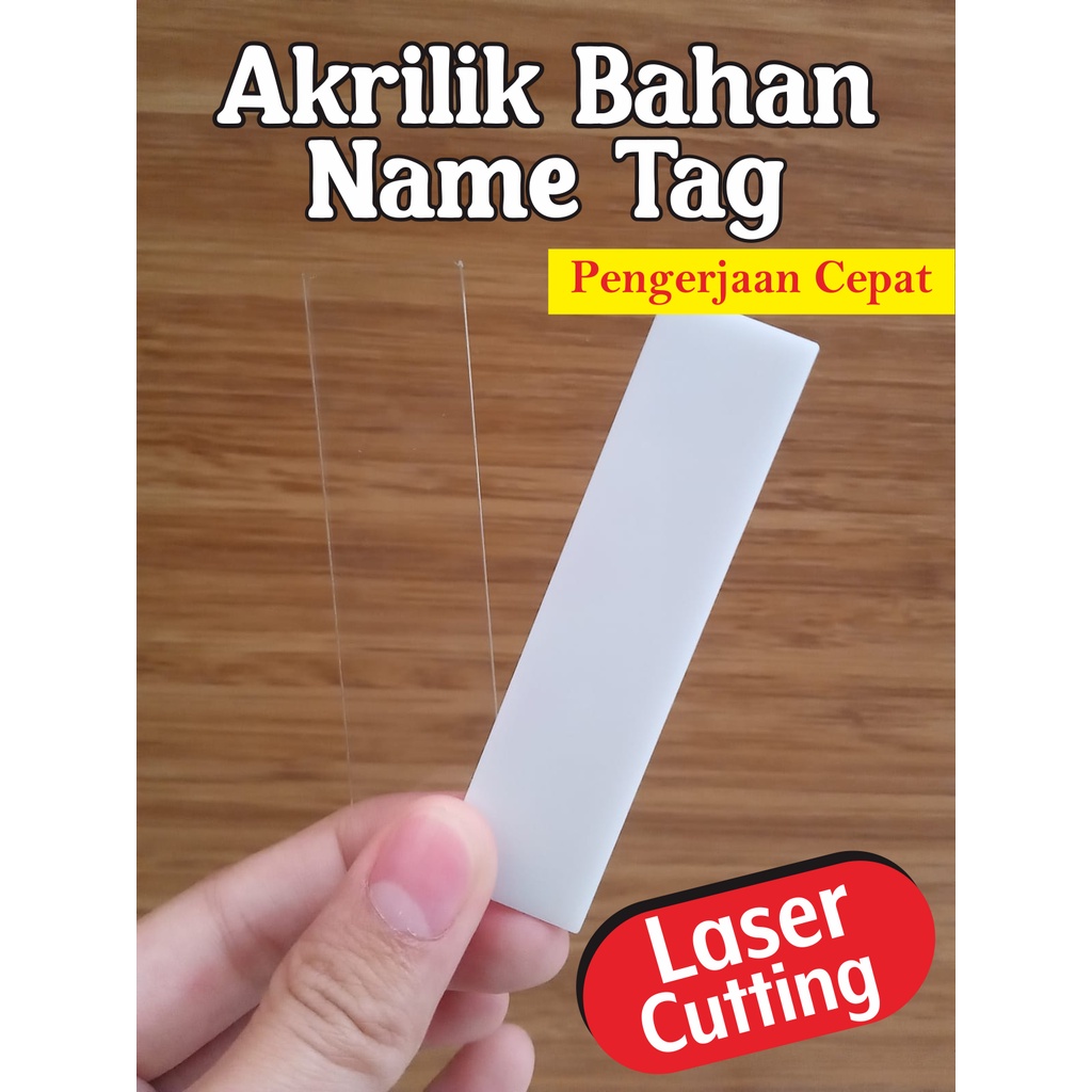 Jual Akrilik bahan name tag/ name tag/ nama dada / bahan nama dada ...