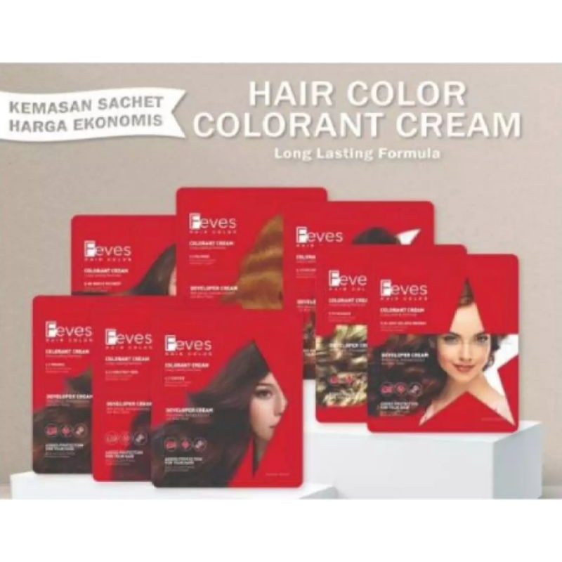 Jual Feves Hair color Cream 30ml 15 Varian warna - Sachet | Shopee ...