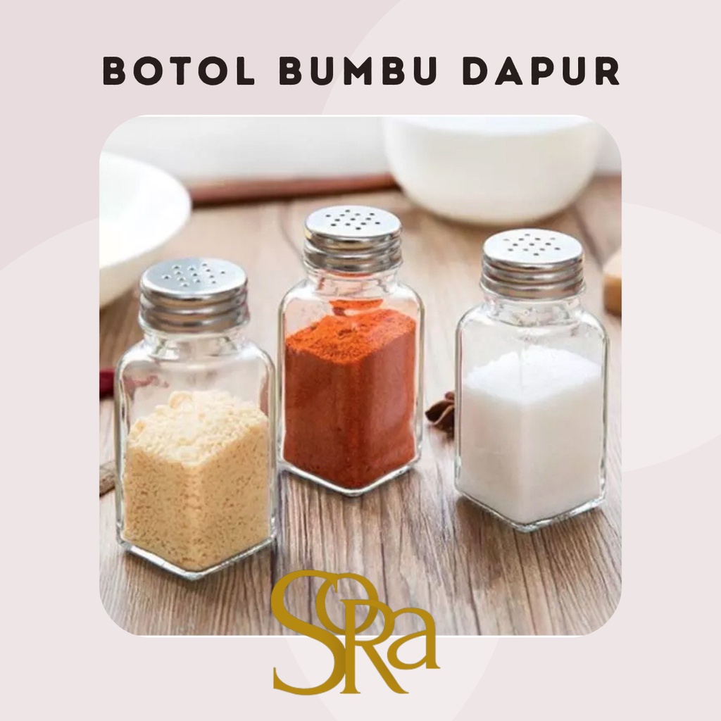 Jual Botol Kaca Tempat Aneka Bumbu Garam Merica Lada Wadah Dapur Unik ...