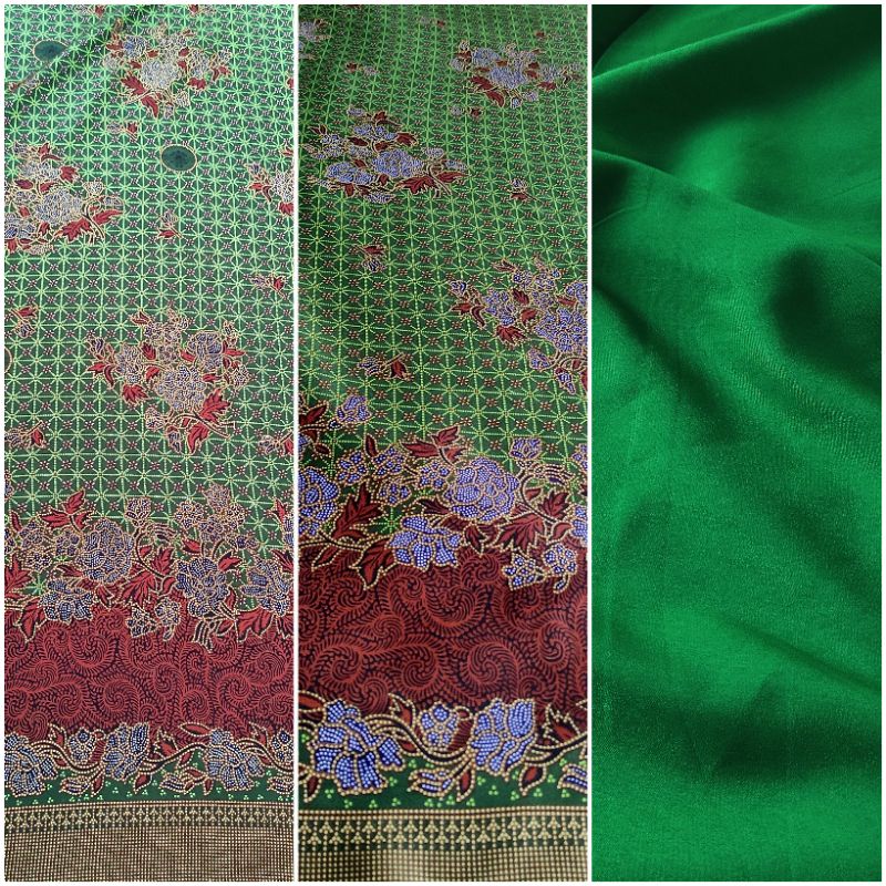 Jual kain batik muslimat semi sutra dan tessa polos muslimat nu (0.5m ...