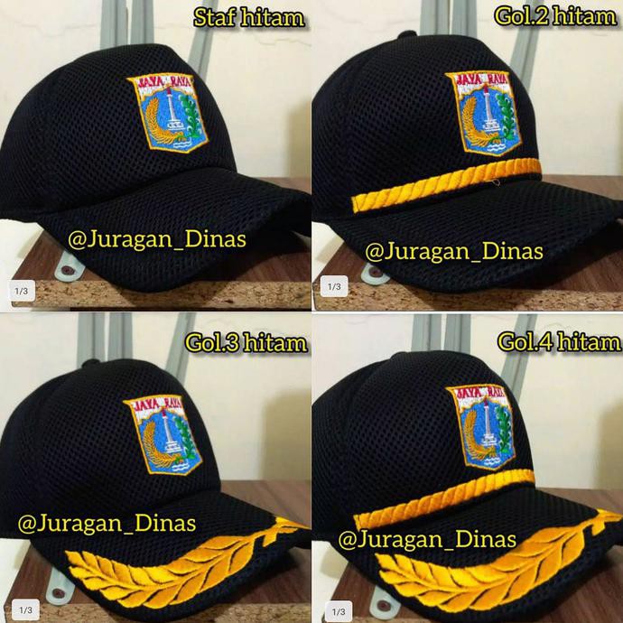 Jual Terbaru Topi Pns Pemprov Dki Jayaraya Hitam Bahan Jaring Dobel ...