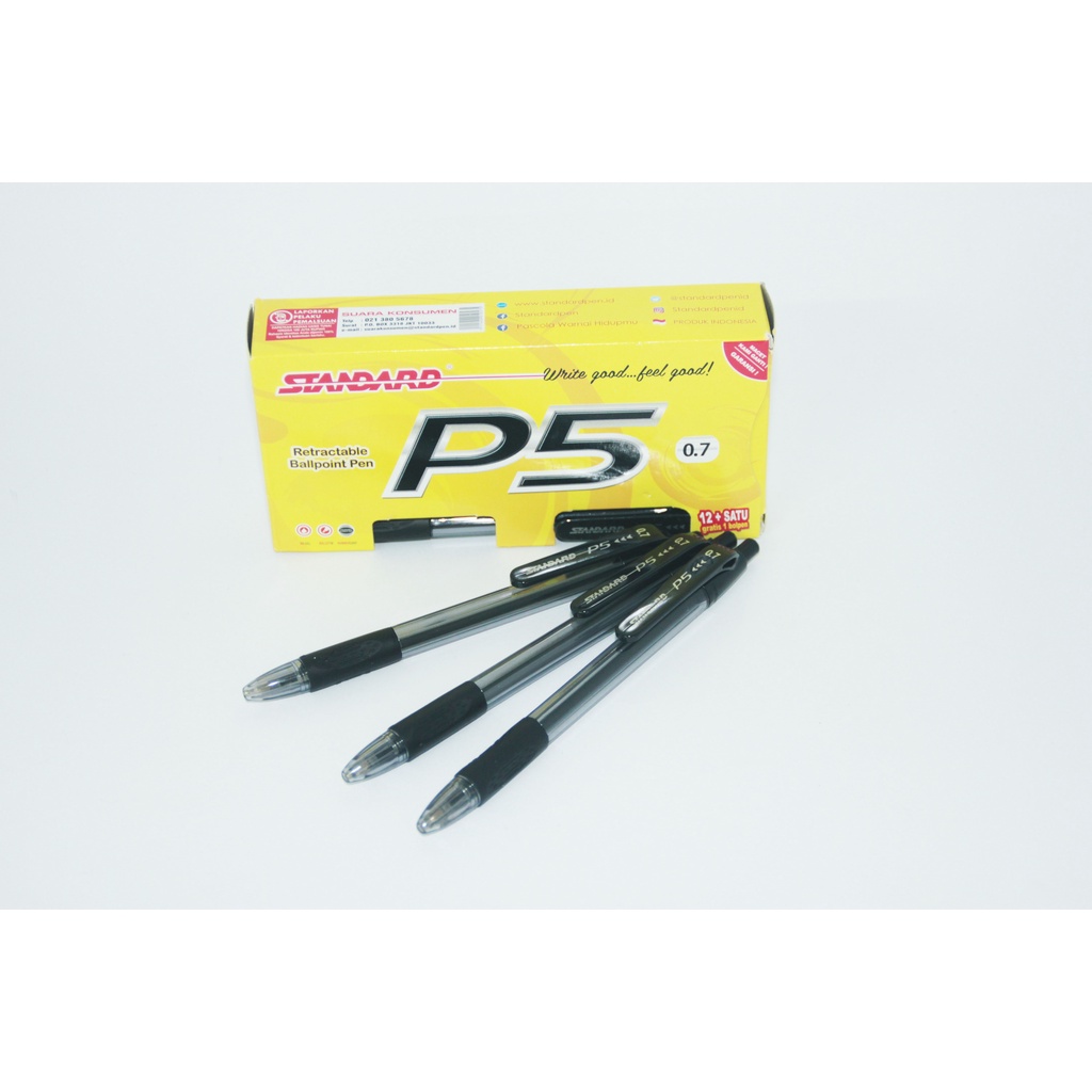 Jual Ballpoint Standard P5 Warna Hitam 0,7mm | Shopee Indonesia