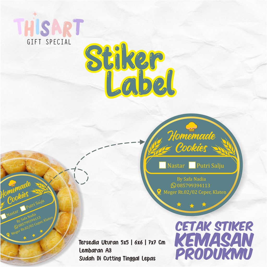 Jual Stiker Label produk Kue | Shopee Indonesia