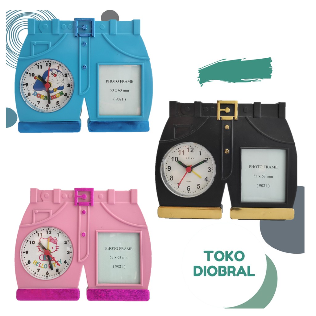 Jual Jam Weker Anak Bentuk Lucu Beker Unik ada Pigura/ Bentuk Roda ...