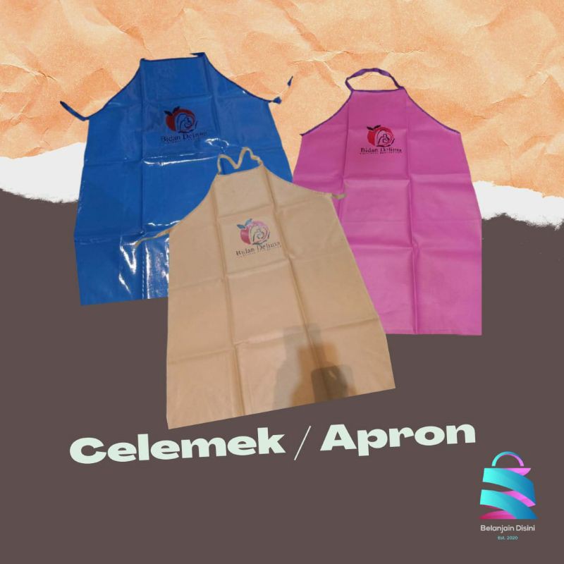 Jual CELEMEK / APRON LOGO BIDEL | Shopee Indonesia