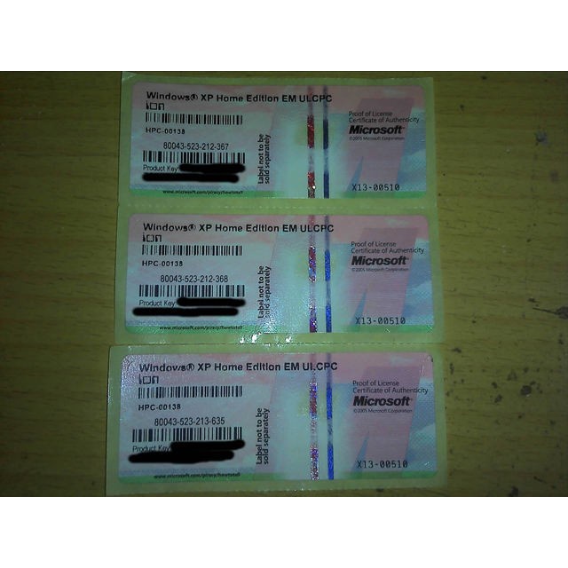Jual Sticker COA Windows XP Home Edition (Original) | Shopee Indonesia