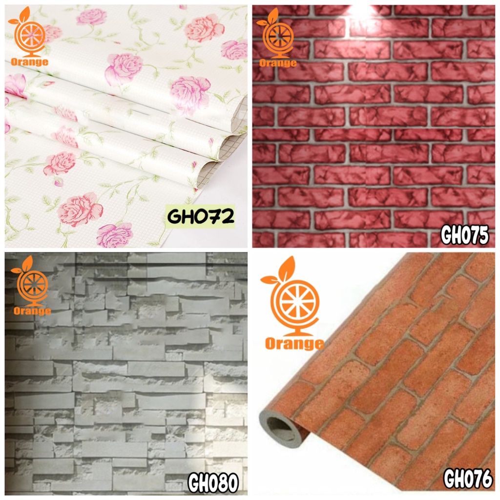 Jual Wallpaper Dinding Kamar Motif Bata Wallpaper Stiker Aesthetic ...