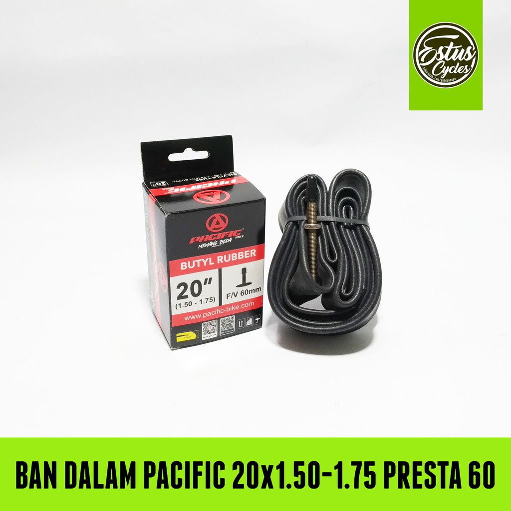 Jual Ban Dalam Sepeda Pacific 20 x 1.50-1.75 Pentil Kecil Presta Valve Estus Cycles | Shopee ...