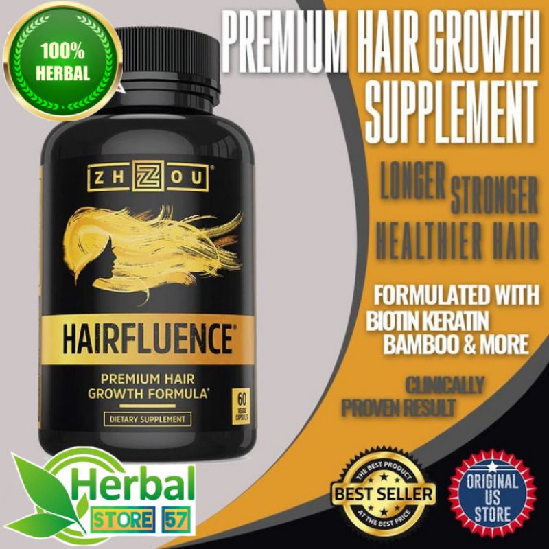 Jual Zhou Hairfluence Asli Nutrition Premium Hair Growth Formula 60 ...