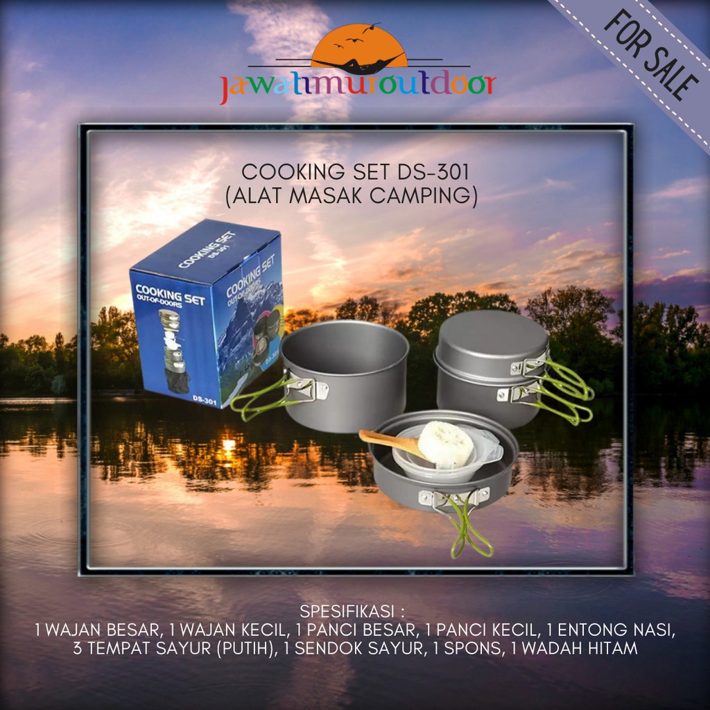 Jual Cooking Set DS 301 Panci Alat Masak Outdoor Nesting Camping Hiking ...