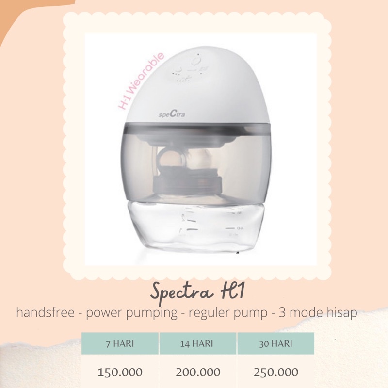 Jual Sewa Pompa ASI Spectra H1 Handsfree (kirim dari bandung) | Shopee ...