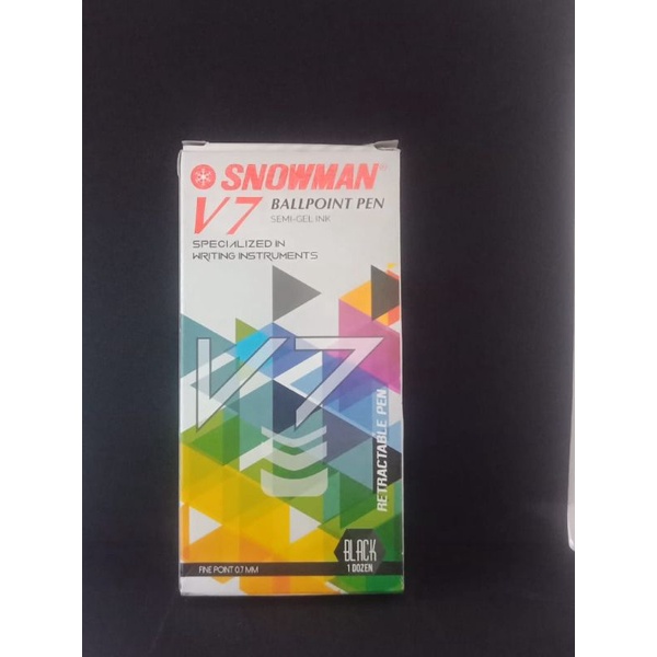 Jual SNOWMAN BALLPOINT PEN V7 BLACK PCS | Shopee Indonesia