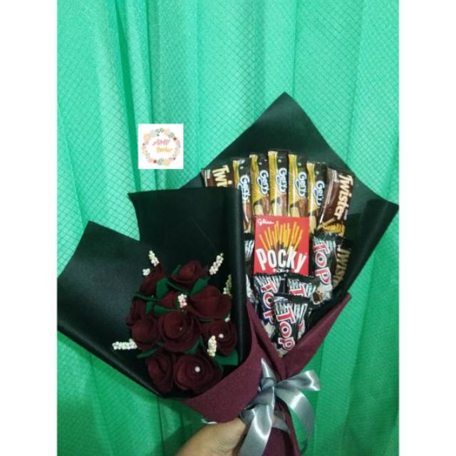Jual PAKET BUKET SNACK DAN BUCKET BUNGA HADIAH KADO WISUDA ANNIVERSARY ...