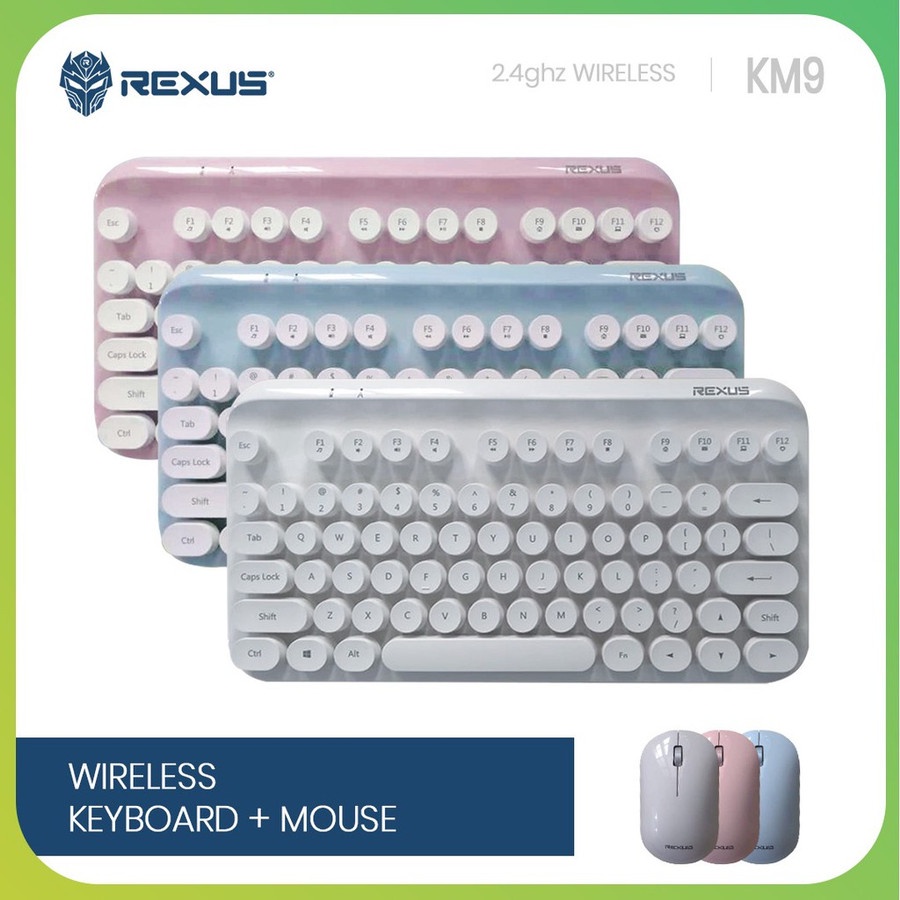 Jual Keyboard & Mouse Wireless Rexus WIRELESS KM9 COMBO | Shopee Indonesia