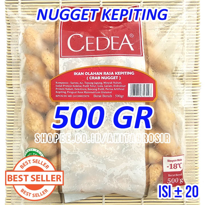 Jual CEDEA Crab Flavoured Nugget 500gr Kepiting bahan Steamboat Tomyam ...