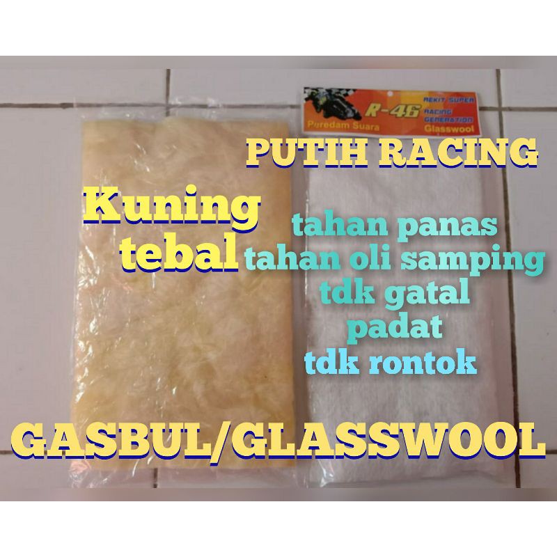Jual glasswool gasbul racing peredam suara kenalpot knalpot kuning ...