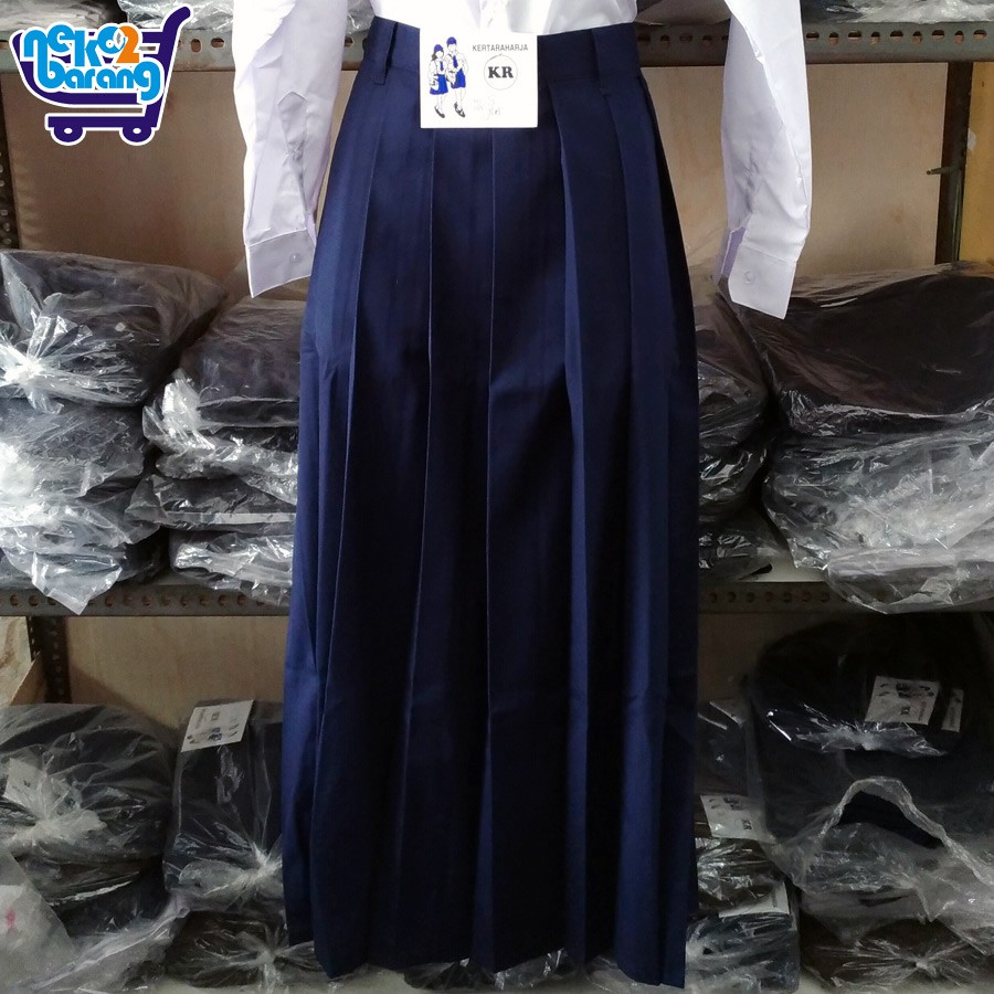 Jual Rok Panjang Rempel Terus Biru SMP - Seragam SMP | Shopee Indonesia