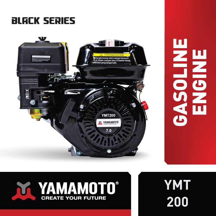 Jual YAMAMOTO Mesin Bensin Gasoline Engine Black Series YMT 200 ( 7 HP ...