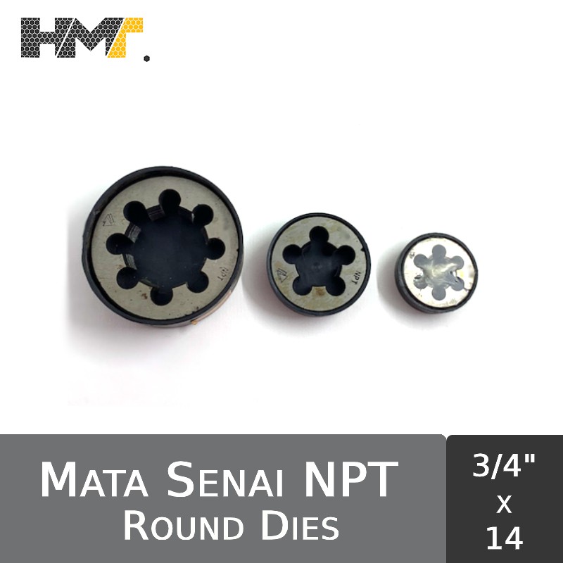Jual Mata Senai NPT Type 3/4" x 14 Drat Luar Baut / Round Dies NPT | Shopee Indonesia