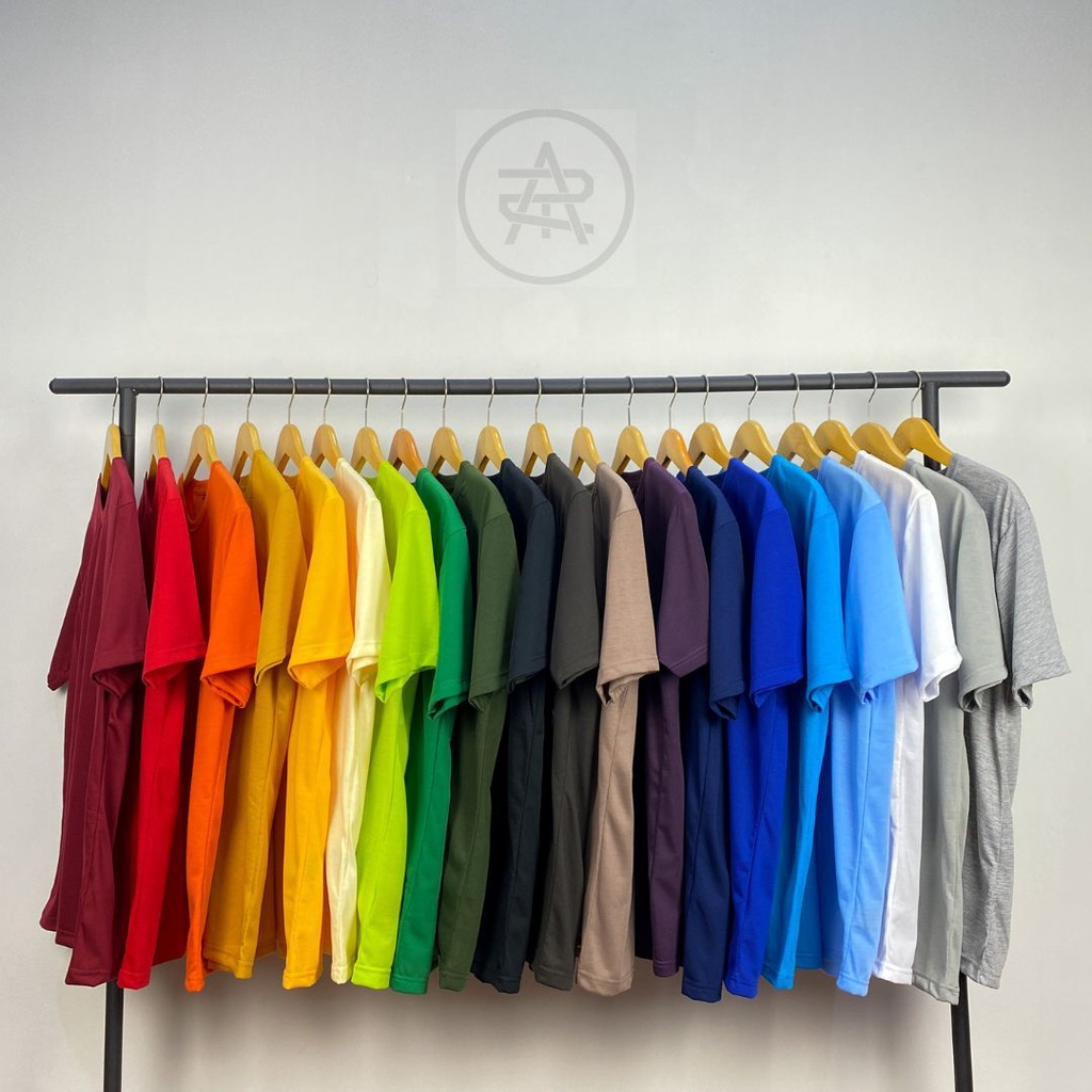 Jual Kaos Polos Lengan Pendek Pria Wanita 30s Polyester Premium ...
