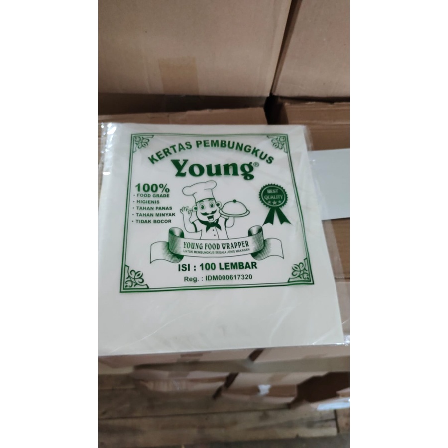 Jual Kertas nasi KFC / pembungkus makanan Ukuran 25 x 27 cm isi 100 ...