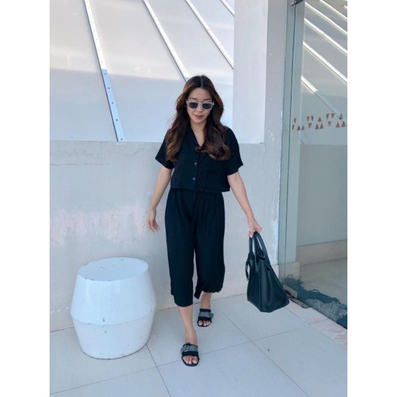 Jual one set rayon crop|one set | Shopee Indonesia