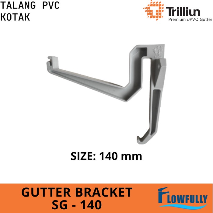 Jual GANTUNGAN TALANG PVC SG 140 TRILLIUN KOTAK SQUARE GUTTER BRACKET ...
