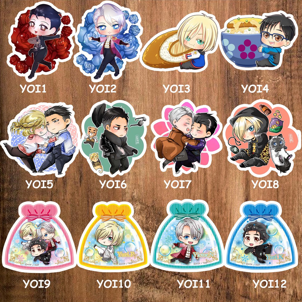 Jual Sticker stiker anime lengkap yaoi shonen ai yuri on ice seri 1 ...