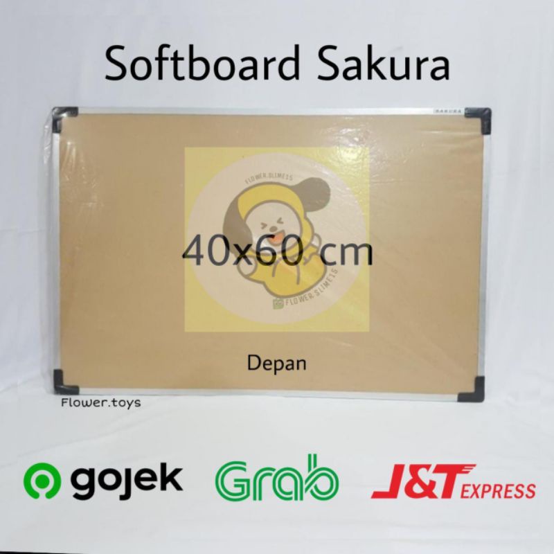 Jual Softboard sakura original 40x60 Pin board Cork board READY ...