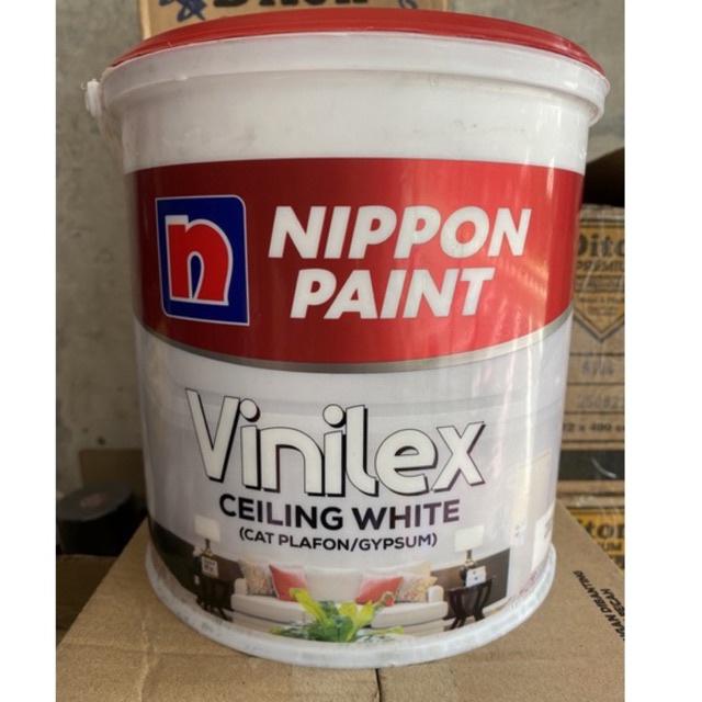 Jual Cat Plafon Gypsum Vinilex Ceiling White 5kg Vinilex Putih | Shopee Indonesia