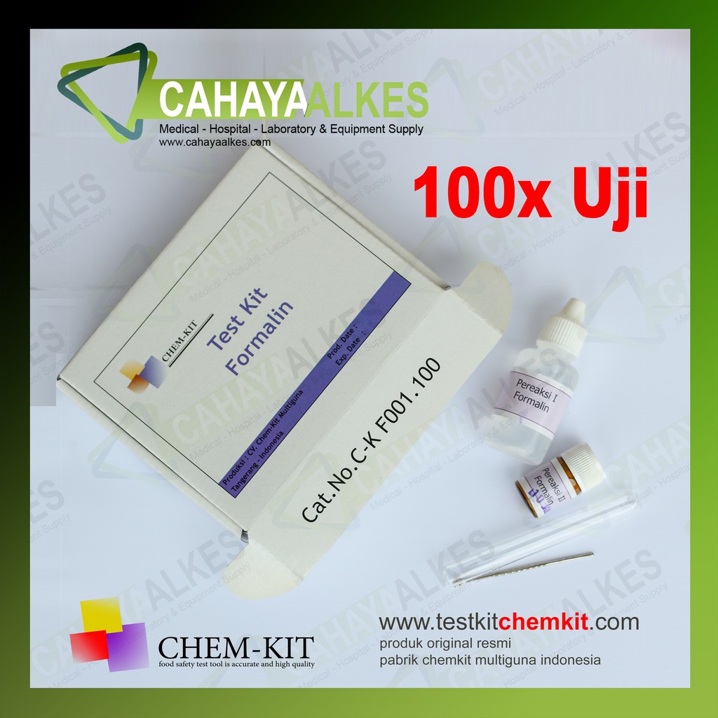 Jual 100x Tes Alat Test Kit Uji Formalin Chemkit ( Pabrik Produksi ...