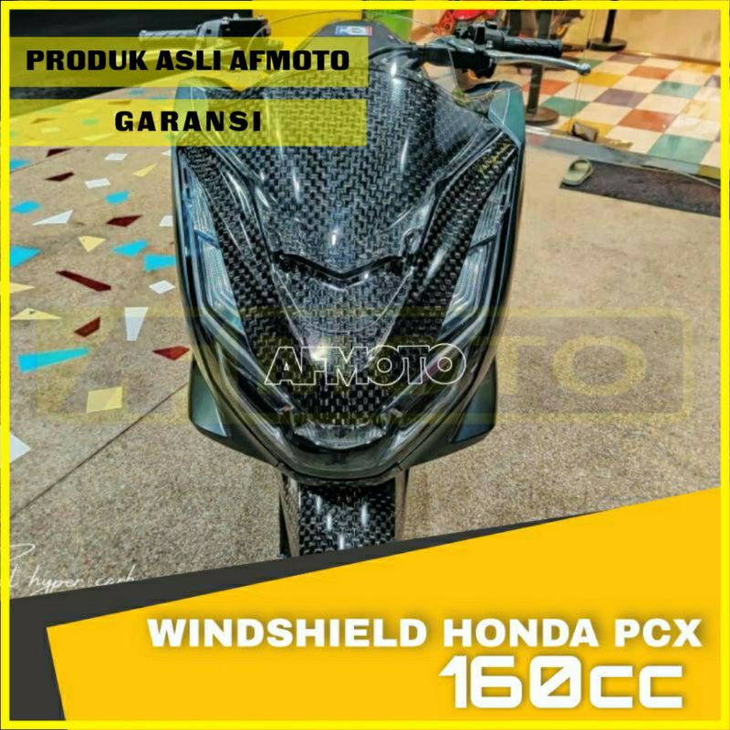 Jual WINDSHIELD HONDA PCX 160CC SMOKE CLEAR | Shopee Indonesia