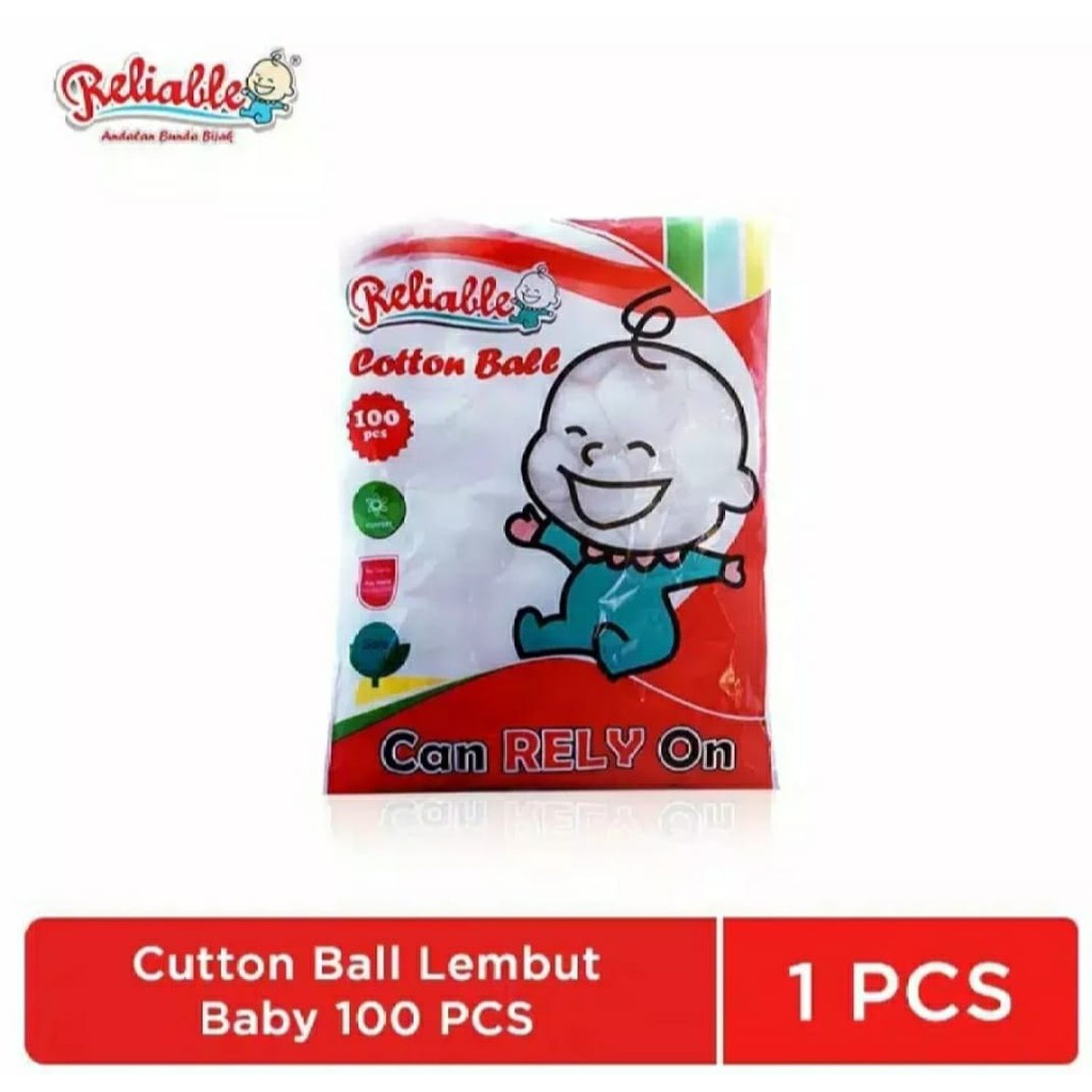 Jual RELIABLE Cotton Ball 100`s/ Kapas Bola Bayi | Shopee Indonesia