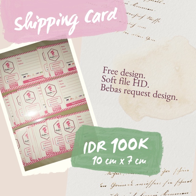 Jual Shipping Card Katu Pengiriman Custom | Shopee Indonesia