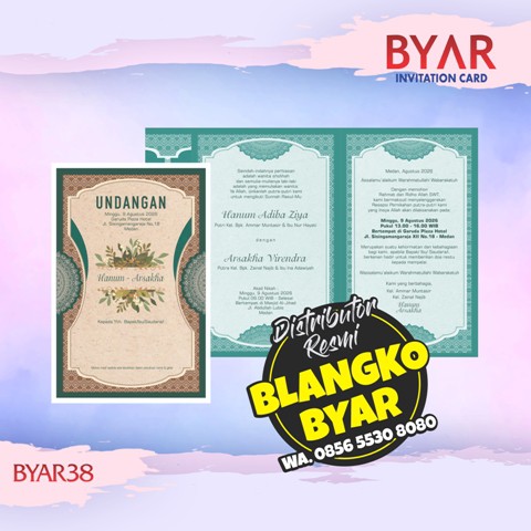 Jual Blangko Kosong | Byar 38 | Undangan Kosongan Jual Perpack isi ...