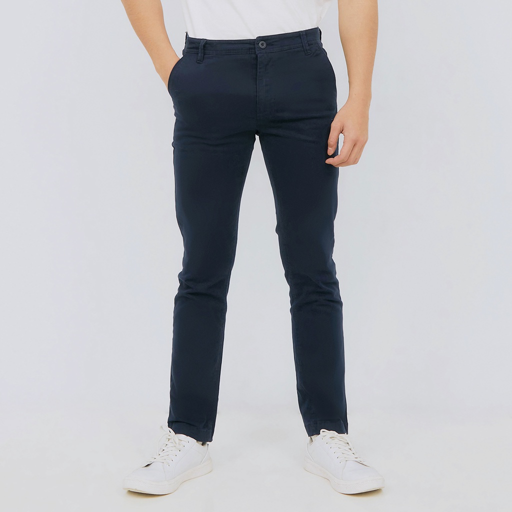 Jual M231 Celana Panjang Pria Chino Pants Slim Fit Stretch Navy C1040 | Shopee Indonesia