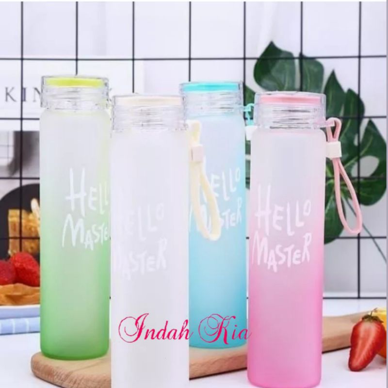 Jual Botol minum kaca Hello Master isi 500 ml | Shopee Indonesia