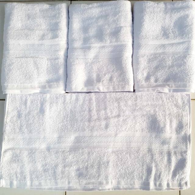 Jual Handuk Putih Hotel merek MUTIA ukuran 70x140 / Handuk Mutia Putih ...